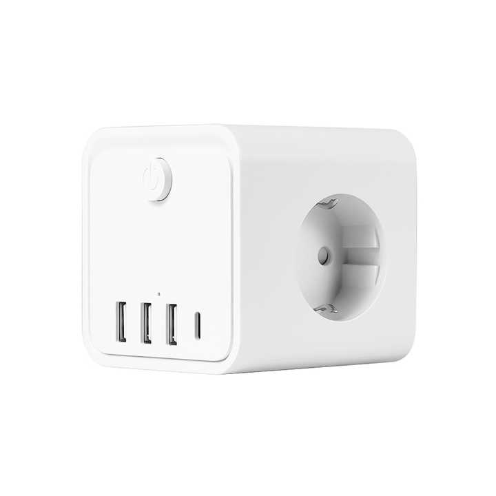 Space-Saving EU Cube Wall Socket Modular Stackable Module Design ...