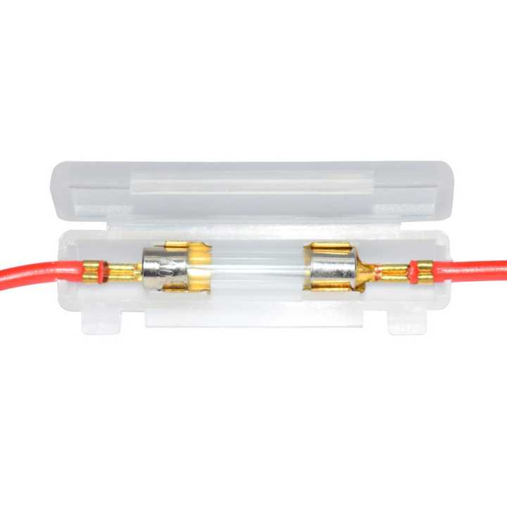 Universal Motorcycle Fuse Screw Type 6x 30mm Inline Glass Fuse Holder 0 ...