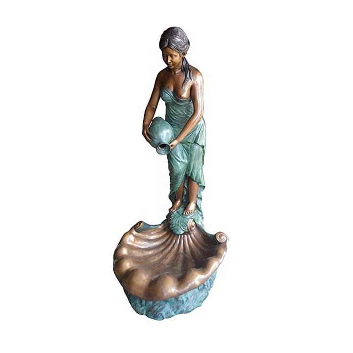 Decorative Water Feature - Bronze Female Statue Fountain