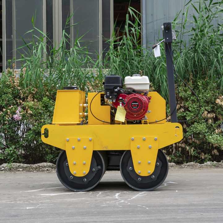 Walk Behind Double Drum Vibratory Roller Gasoline Small Roller ...