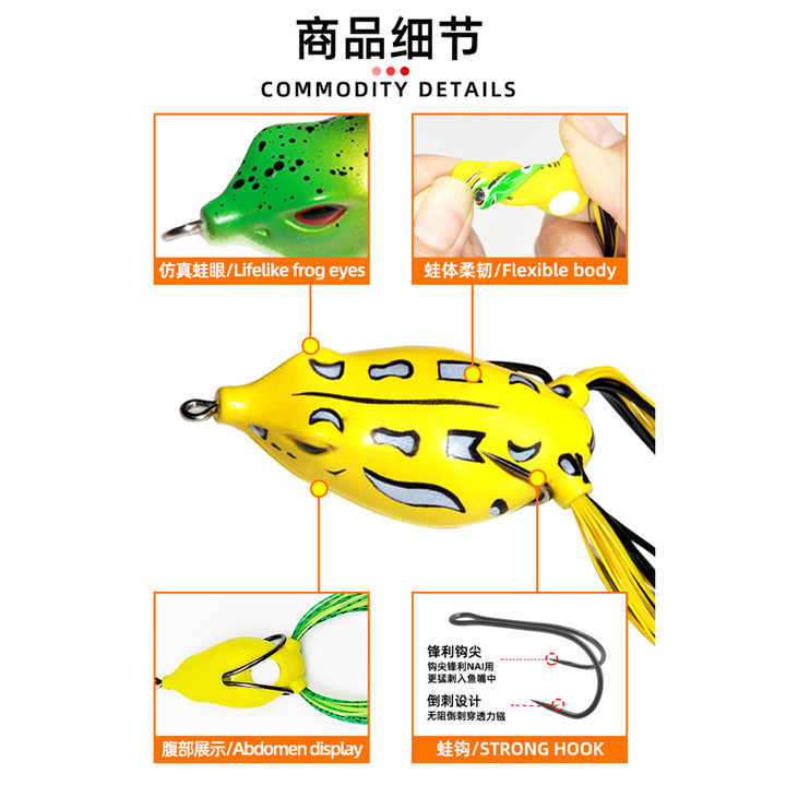 OEM 8g12g18g Realistic 3D Rubber Snakehead Fish Lure Kit Top Water ...