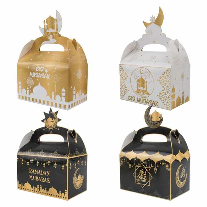 2025 Ramadan Treat and Goodie Candy Gift Boxes Eid Mubarak Party Favor Boxes with Handles Eid Al ...