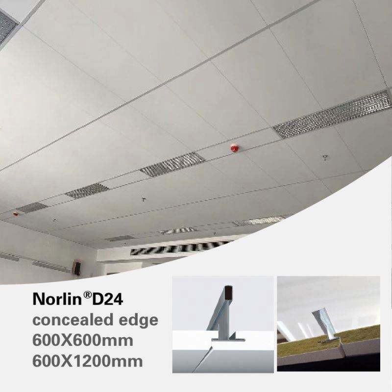 Modern Design Suspended Ceiling Tile 600*600mm Nrc 0.85 15mm Rock Wool ...
