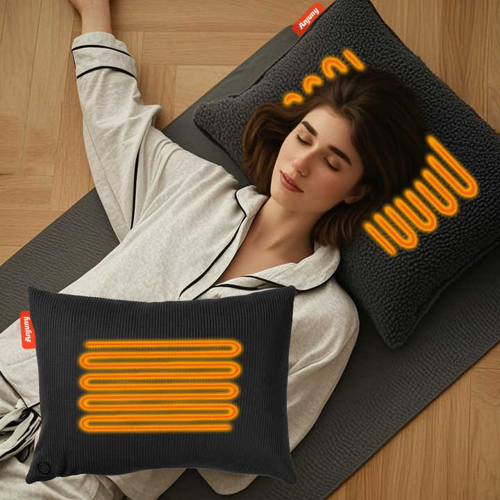 USB Electric Heated Pillow Cozy Warm Cushion for Bed Sofa Office-Pain ...