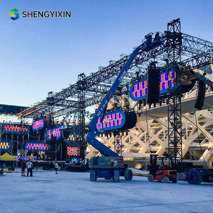 Black Heavy Duty Aluminum Truss System for Outdoor Events