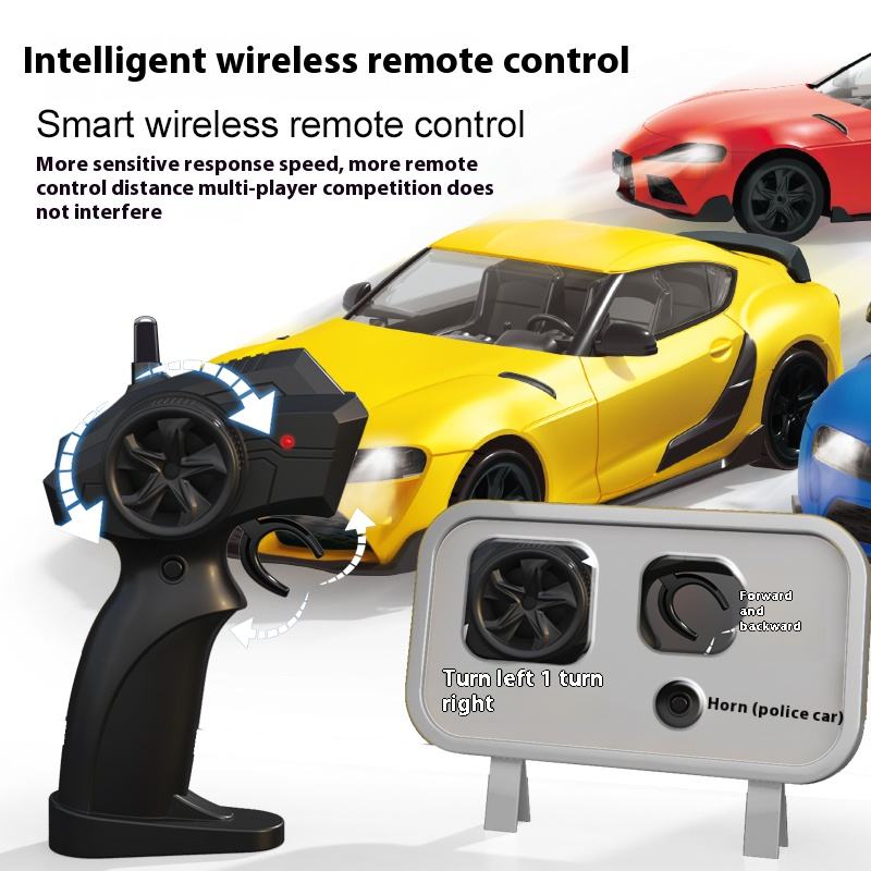 1:24 Scale Remote Control Drift 4WD Car, Long Battery Life with Lights ...
