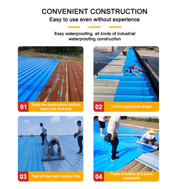 Modern Self-Adhesive Silver Steel Roof Waterproofing Rubber Tile Roof ...