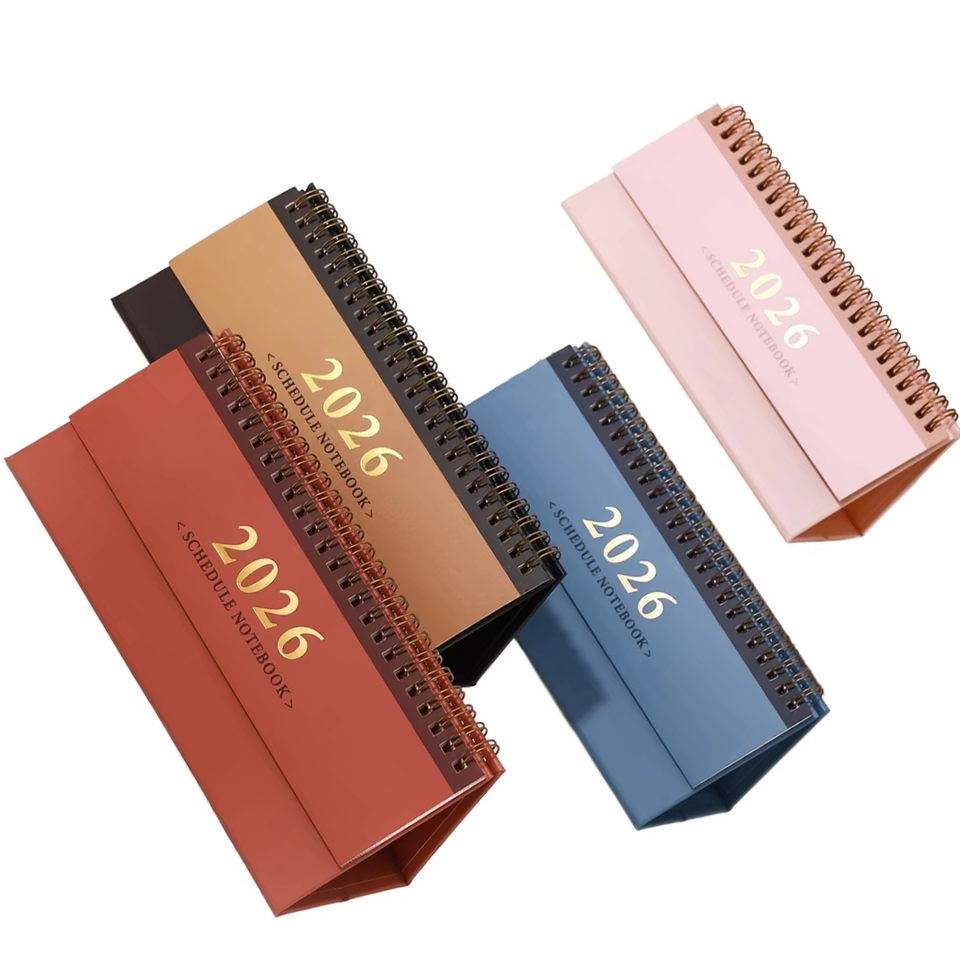 Tactful 2026 Mini Desk Calendar Twin Wire Binding Standing Digital ...