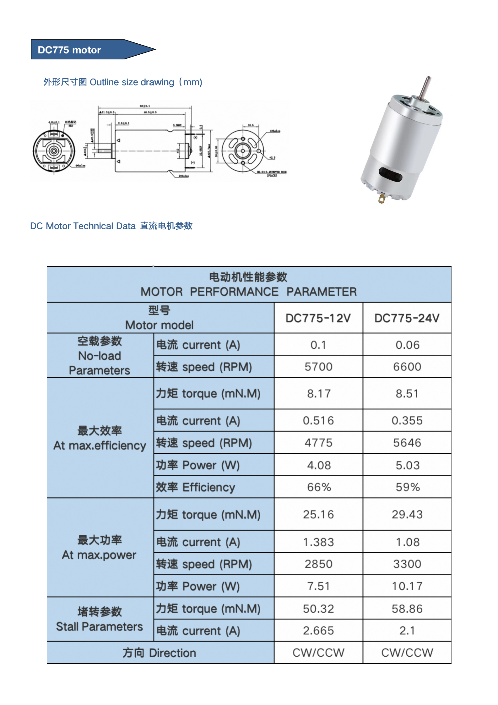 Động Cơ Giảm Dc Dc775 Quạt Hai Trục Dc12v Động Cơ Máy Hút Bụi Máy Hút ...