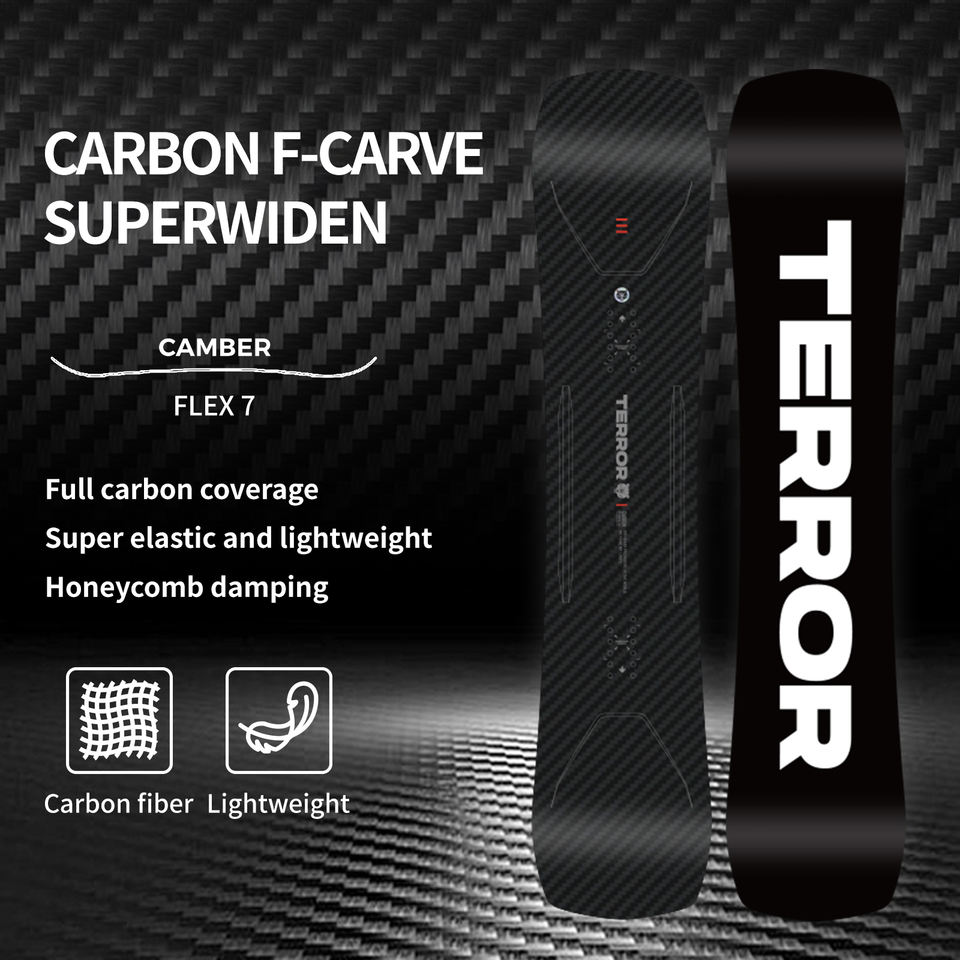 TERROR Ultra-Wide Carving Snowboard | Hardness 7 Full Carbon ...