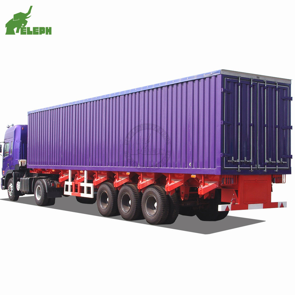 Hot Sale 40ft Van Box Truck Trailer Enclosed Box Cargo Truck Trailer ...