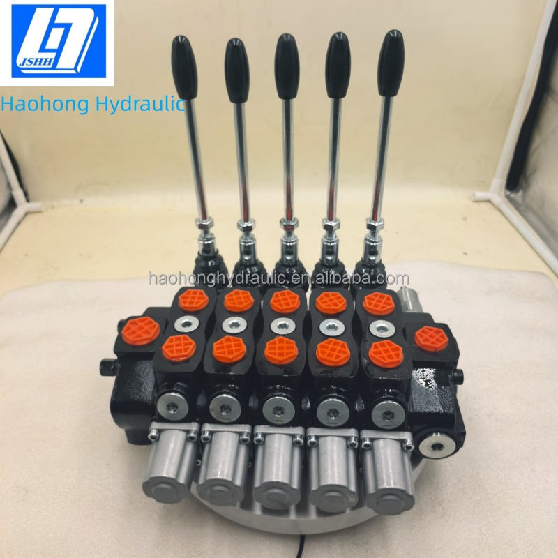 SD8 5 Spool 80l/min Hydraulic Control Valve - Double Acting