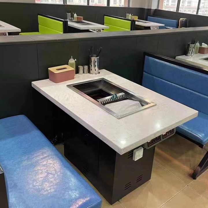 Customizable Smokeless Steamboat Hot Pot and Barbecue Tables with Sabu ...