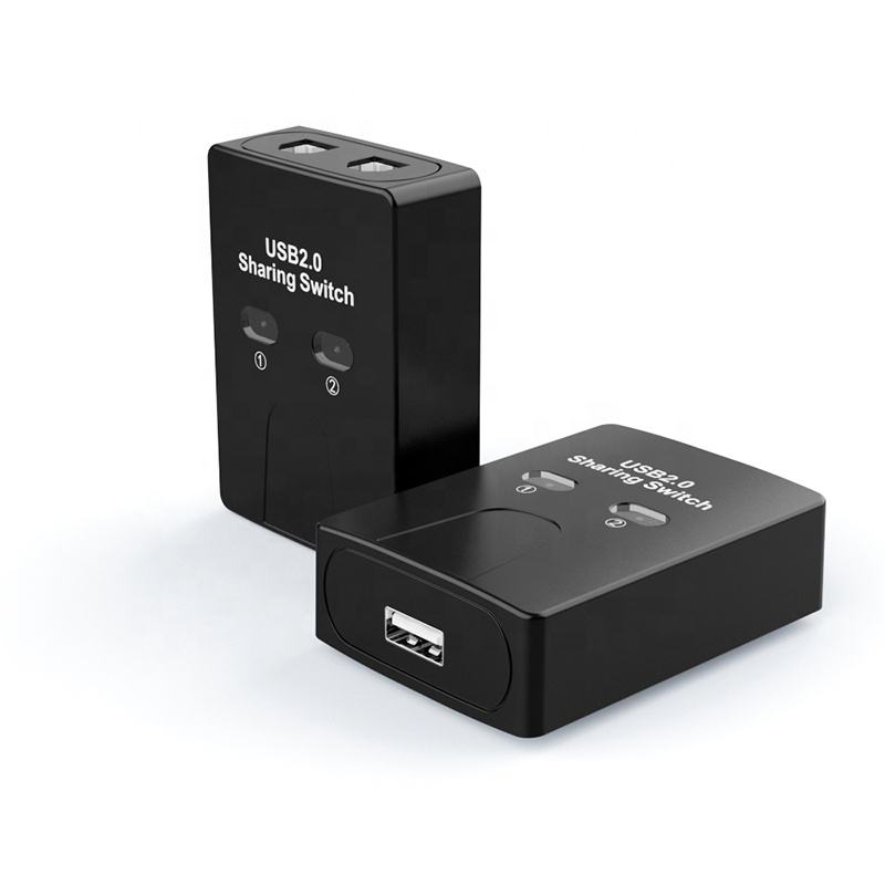 USB 2.0 Printer Sharing Switch for Two Computers - Plug & Play