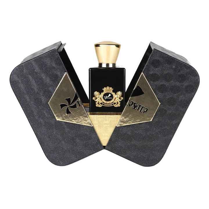 Custom Black Square Rigid Perfume Box - Branded Logo