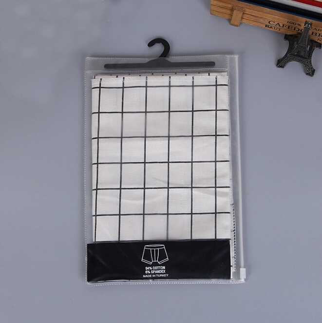 Snap Button Plastic Bag with Hanger - Garment PVC Bag