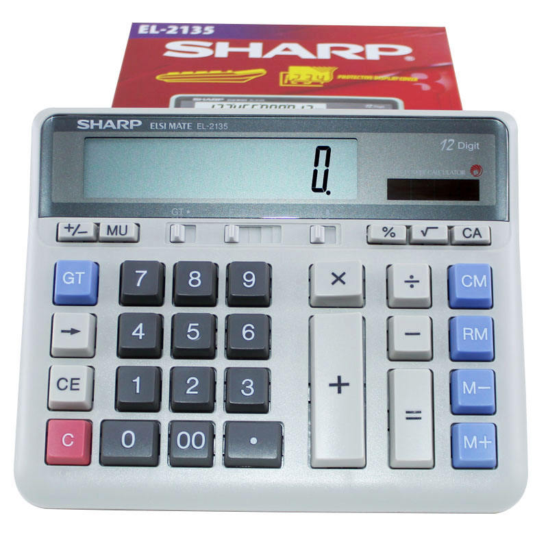 12-digit Desktop Calculator with Memory Function & Dual Power