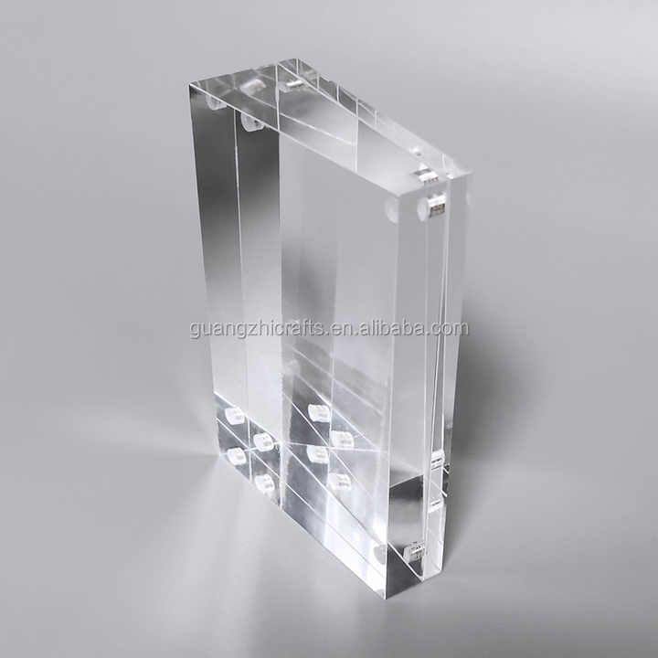 Counter Table Acrylic Price Tag Block - Transparent & Stylish