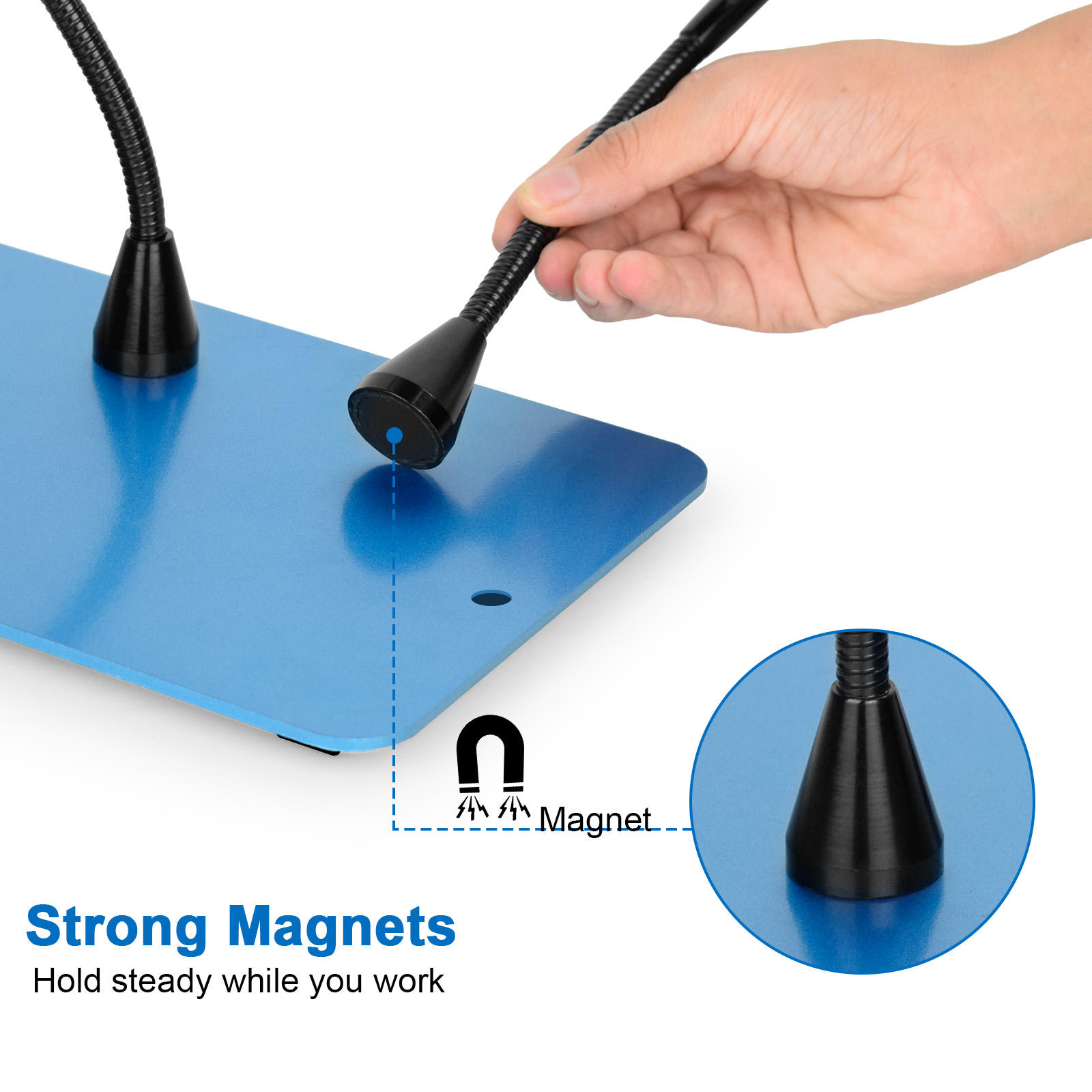 Soldering PCB Holder Soldering Helper Heat Gun Frame Magnetic Flexible ...