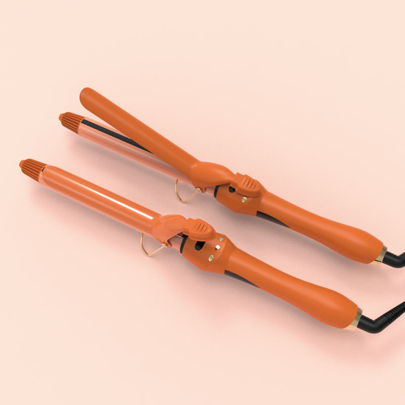 Electric Ceramic Coated PTC Heater LCD Temperature Display Hair Curler ...
