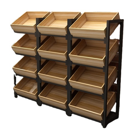 2 Tier Fruit and Vegetable Produce Display Rack Shelves/fruit Bin ...