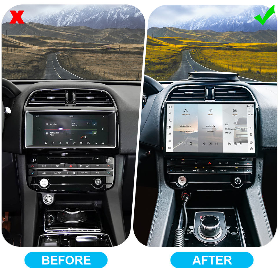 Navihua 11.4 Inch Android Car Screen for Jaguar XE F-PACE 2016-2018 ...