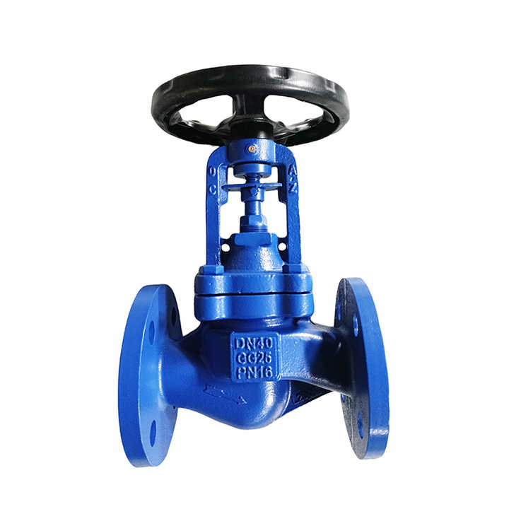 4 Inch DIN Flanged Shut off Valve Cast Iron Bellow Globe Valve PN16