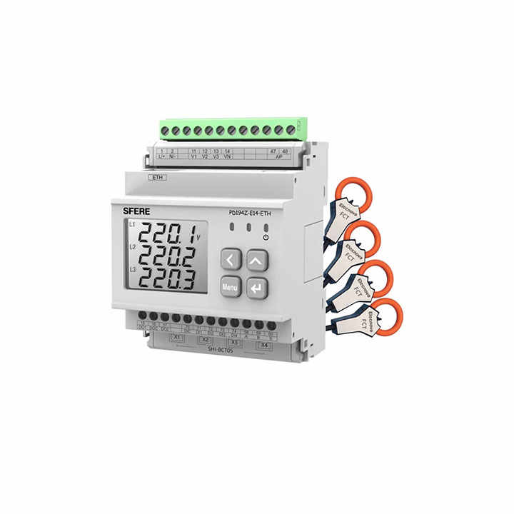 Modbus TCP/IP 3 Phase Multi Functional Din Rail Energy Meter