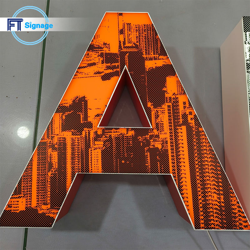 3D LED Front Illuminated Channel Letter Sign Custom Acrylic Metal Logo ...