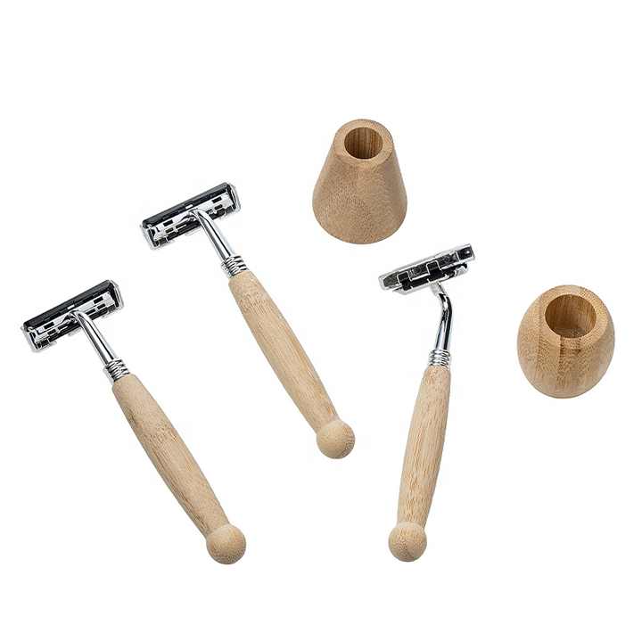 Wholesale Bamboo Razor Shaver Bamboo Handle Safety Double Edge Triple ...