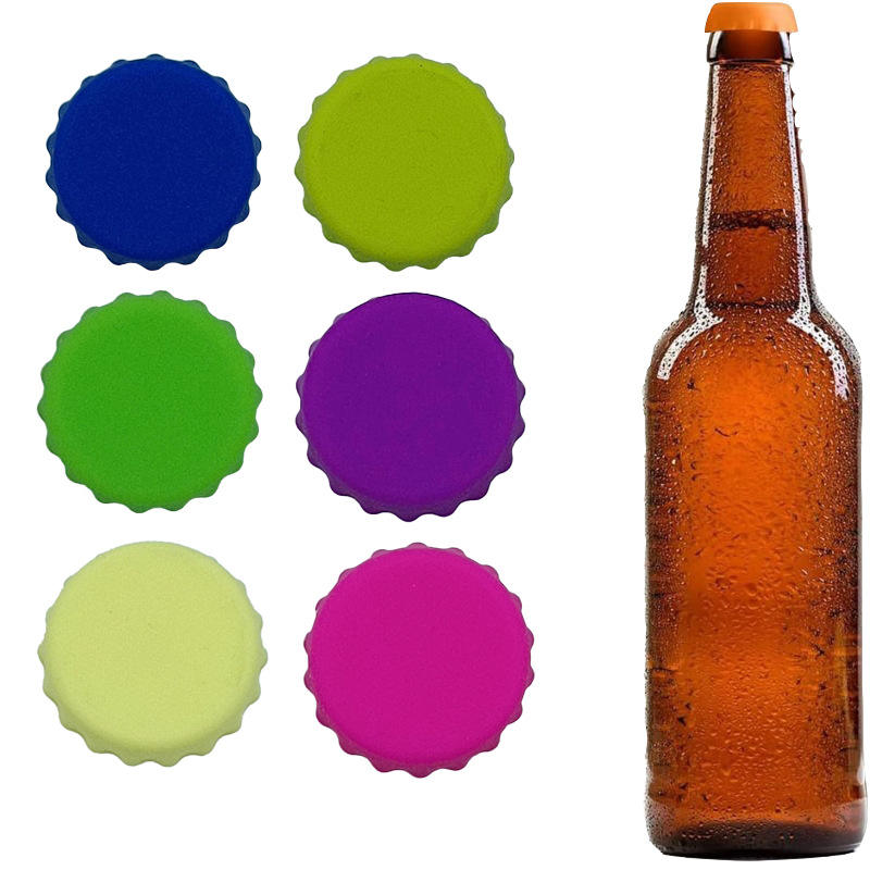 Silicone Preservative Candy Color Cute Style Bottle Cap for Wine Beer ...