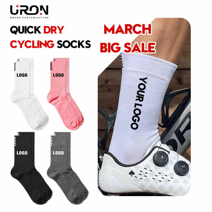High Quality Custom Cycling Socks by Uron - Professional Brand