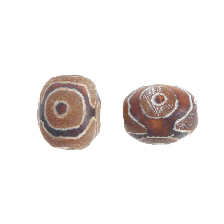 New Natural Tibetan Dzi Stone Beads 21x14x14mm Drum Agate Beads for ...