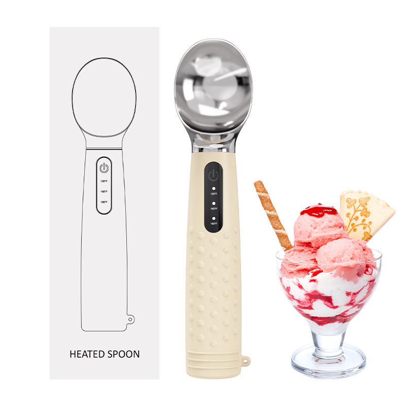 LED Display Electric Ice Cream Scoop Spoon Waterproof Fast Heat ...