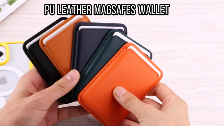 Detachable Card Holder Wallets Mag Supper Strong Magnetic PU Leather ...