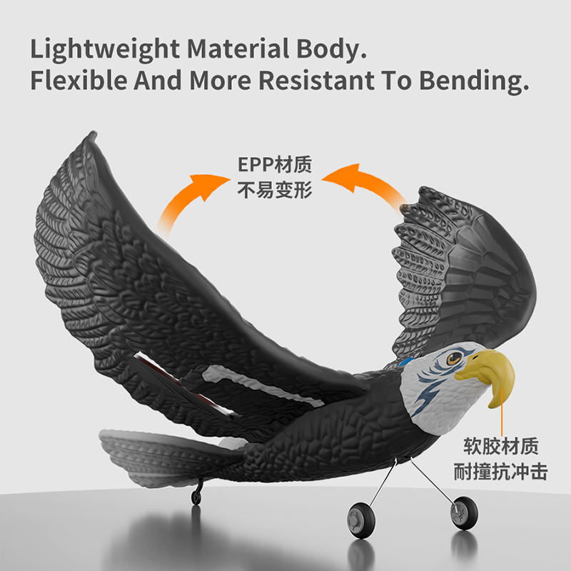 2.4G 2CH RC Eagle Plane, Land Sea Air Tri-Mode EPP Foam Aircraft with 6 ...