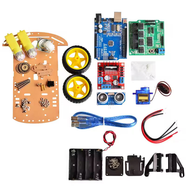 Motor Smart Robot Car Chassis DIY Kit with Speed Encoder and Battery ...