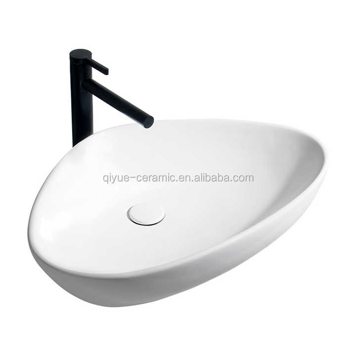Modern Design Bathroom Triangle Shape Wash Basin Sanitaryware Ceramic ...