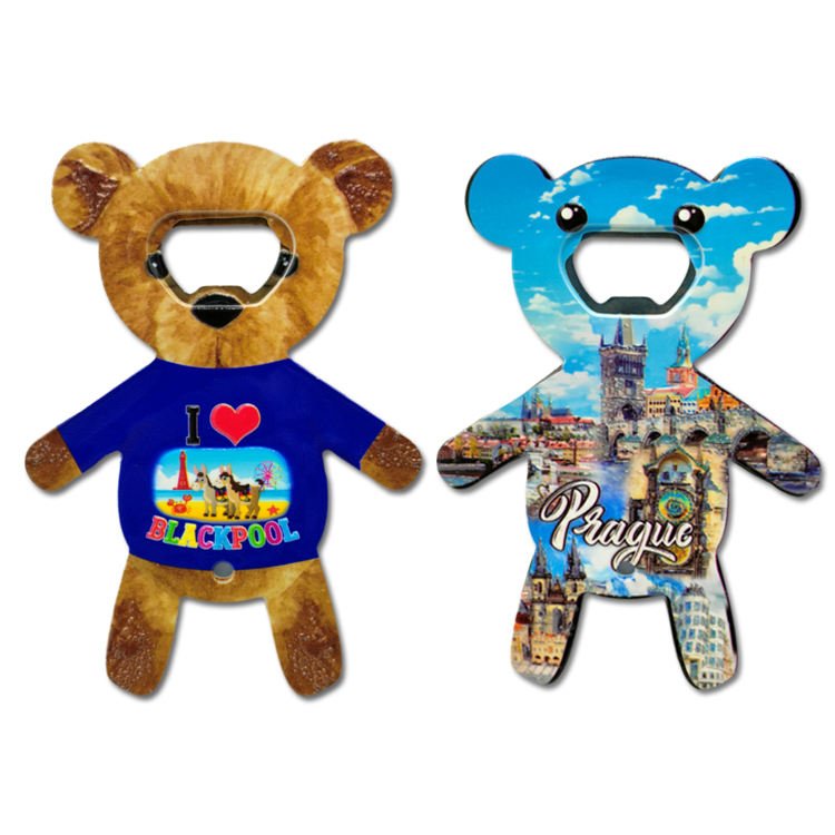 Custom Logo Tourist Souvenir Bear Refrigerator Magnet