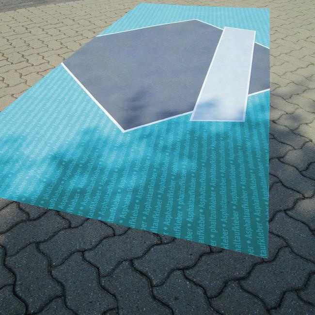 Custom Concrete Floor Aluminum Back Sticker Waterproof Outdoor Street ...