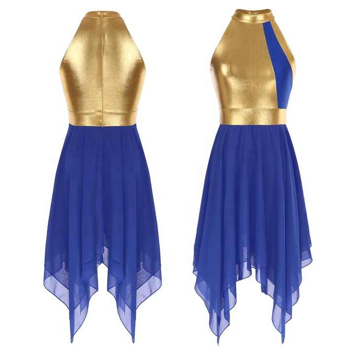 Color Block Dance Costumes - Asymmetrical Style Dresses