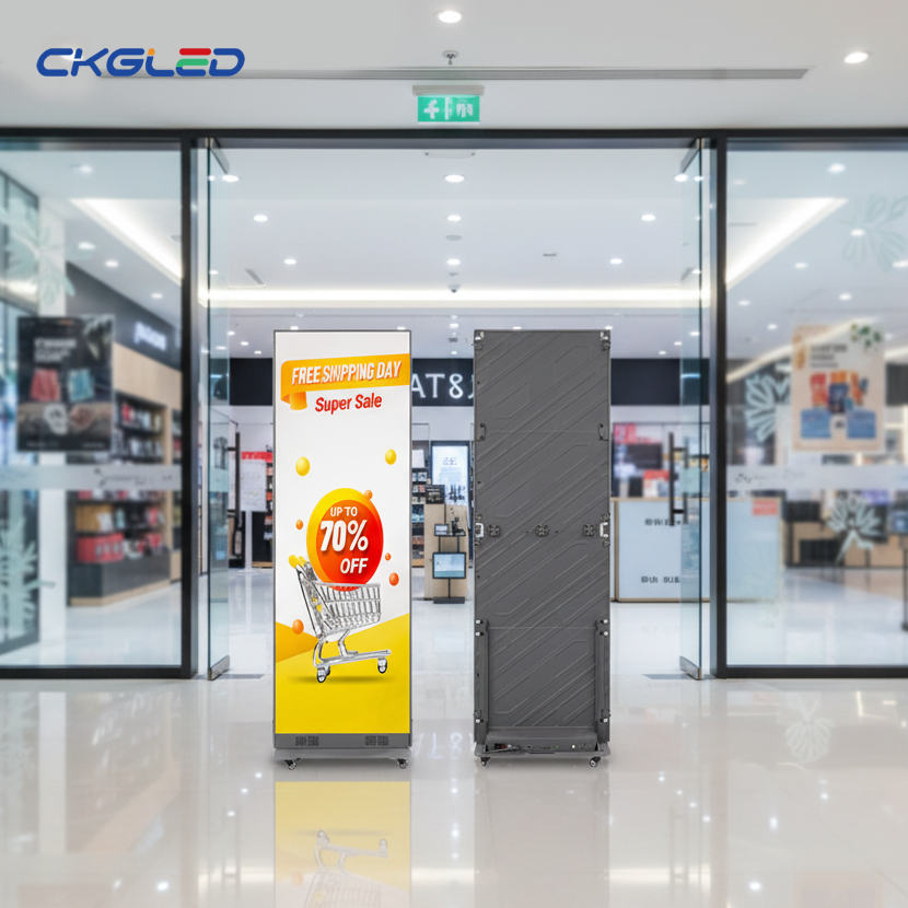 Indoor HD Folding Slim LED Advertising Screen with P2.5 Pixel Pitch ...