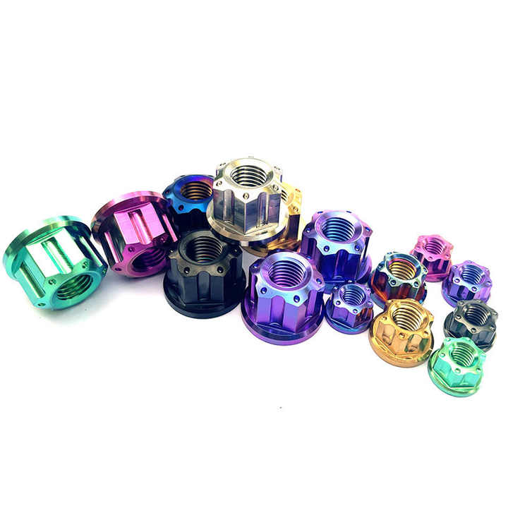New Arrival M5 M6 M8 M10 M12 M14 M16 Nut Titanium Flanged Axle Nuts Gr5 ...