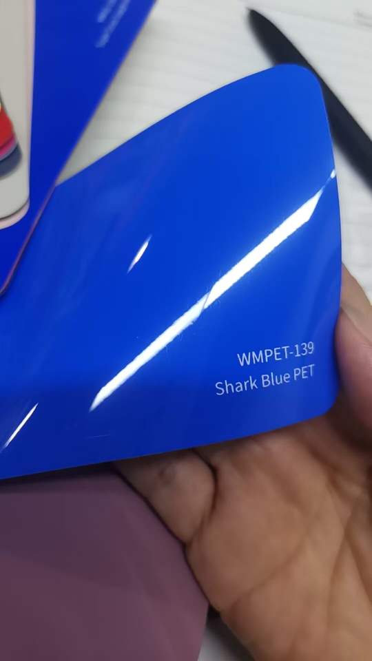 Shark Blue PET Gloss Car Vinyl Wrap 1.52*18m - Durable, Self-Adhesive ...