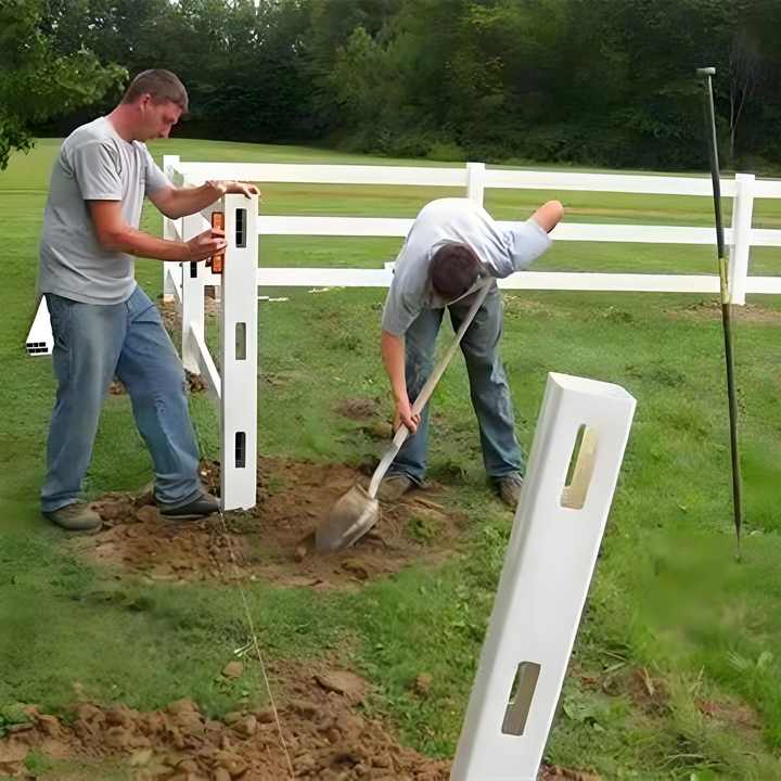 Fentech Easy-to-Assemble PVC Horse Paddock Fence Plastic and Rail Ranch ...