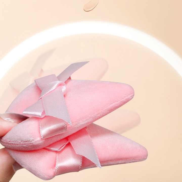 Bow Triangle Powder Puff Mini Makeup Sponge Loose Powder Puff Beauty ...