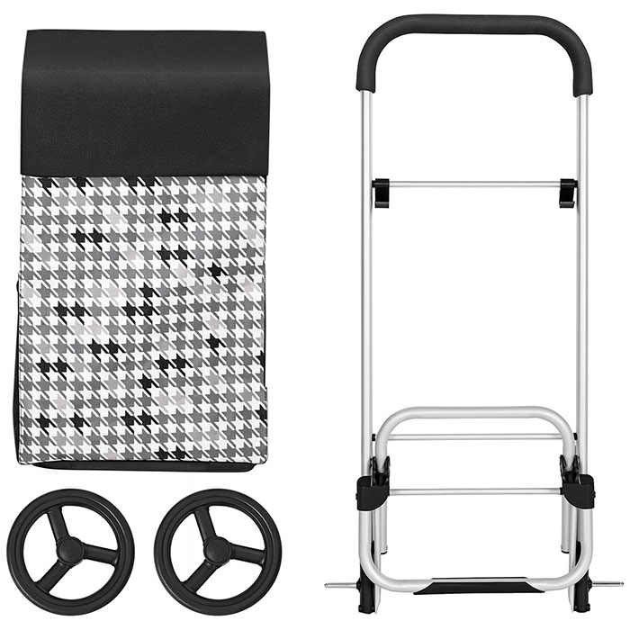 Shopping Cart on Wheels Quiet Wheels and Hooks Stable and Sturdy ...