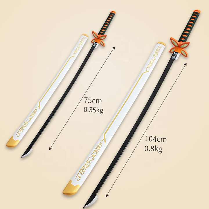 41inch Toy Swords Katana Sword Real Japanese Samurai Removable Demon ...