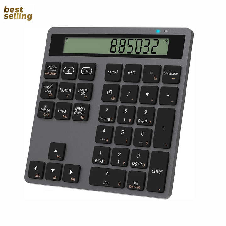 Calculator Bluetooth 2.4G Wireless Numeric Keypad Oem Custom Numeric ...