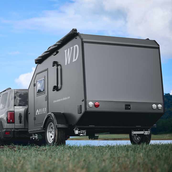 Modern Mini Caravan RV - off-Road Camper Trailer for 4